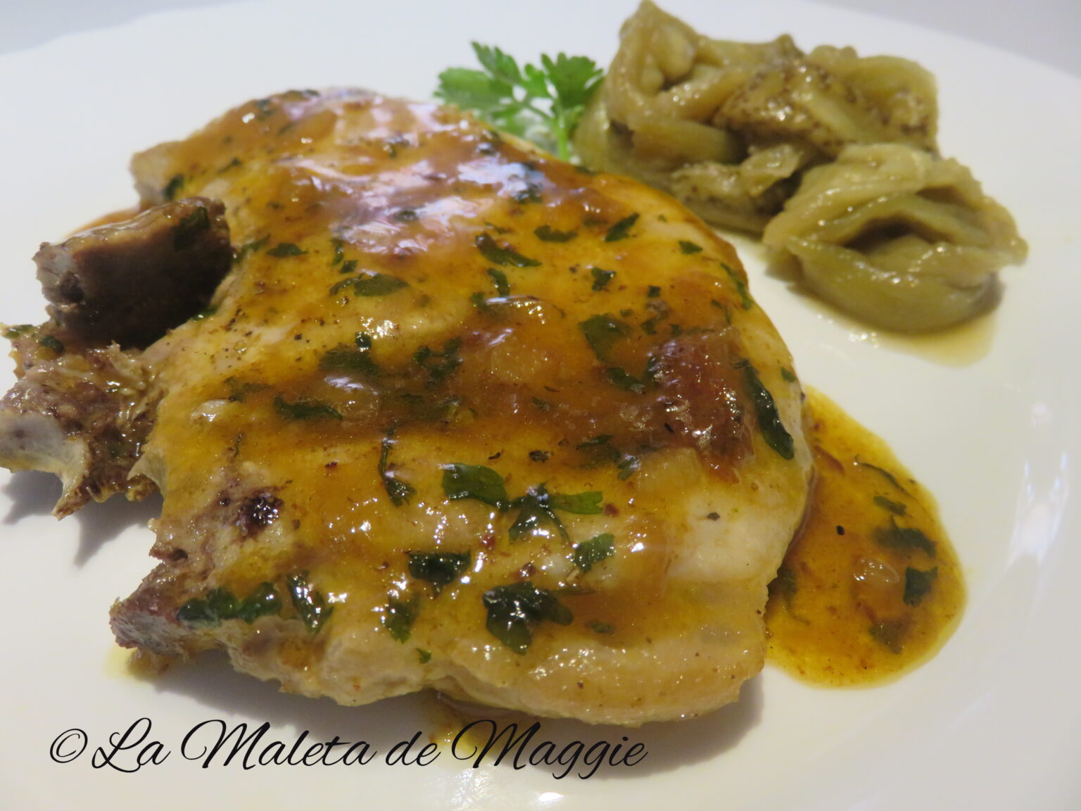 Receta de Chuletas al Horno con Ajo y Perejil